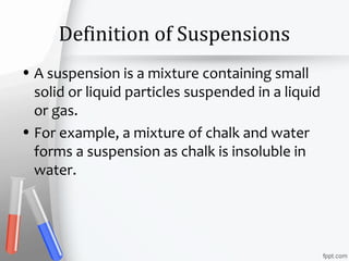 Suspension Examples