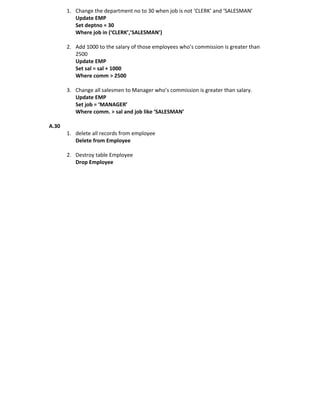 SQL BASIC QUERIES SOLUTION ~hmftj | PDF