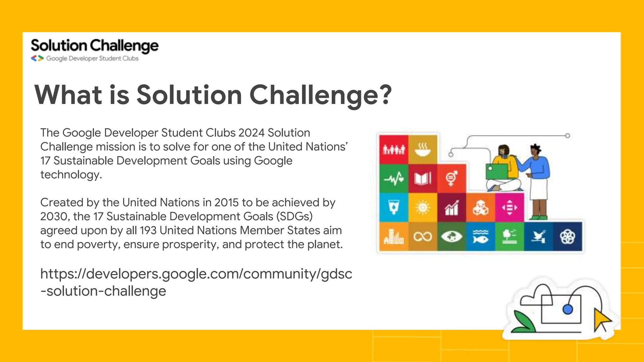 Solutions Challenge 2024 kickoff Event's Presentation | PPT