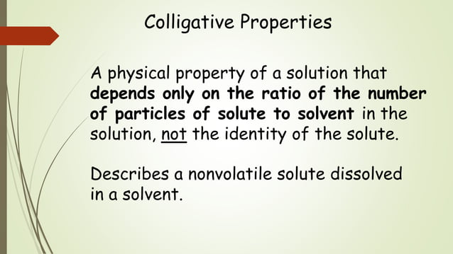 Colligative Properties III | PPTX | Chemistry | Science