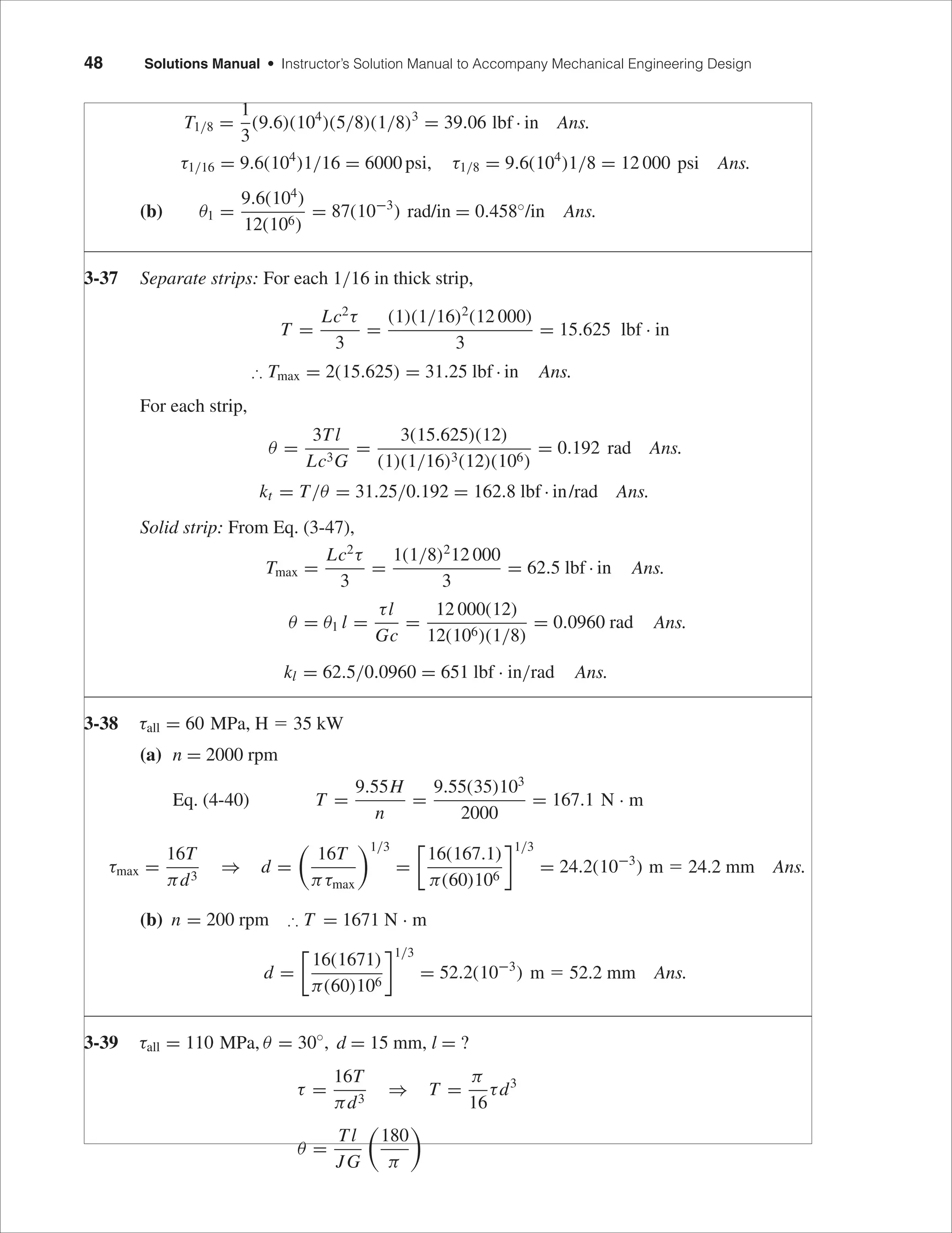 Solutions completo elementos de maquinas de shigley 8th edition | PDF
