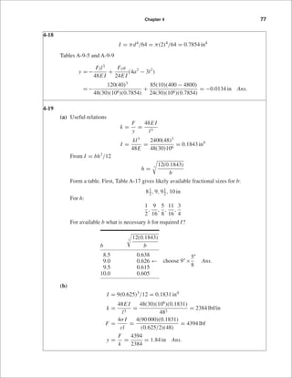 Solutions completo elementos de maquinas de shigley 8th edition | PDF