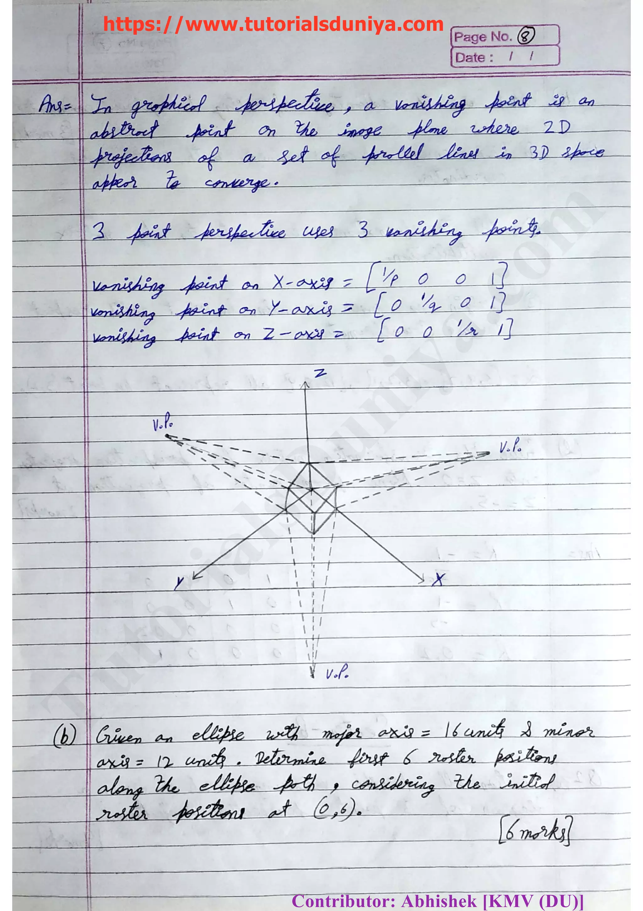 [Solutions] computer graphics question paper 2018 tutorialsduniya.com