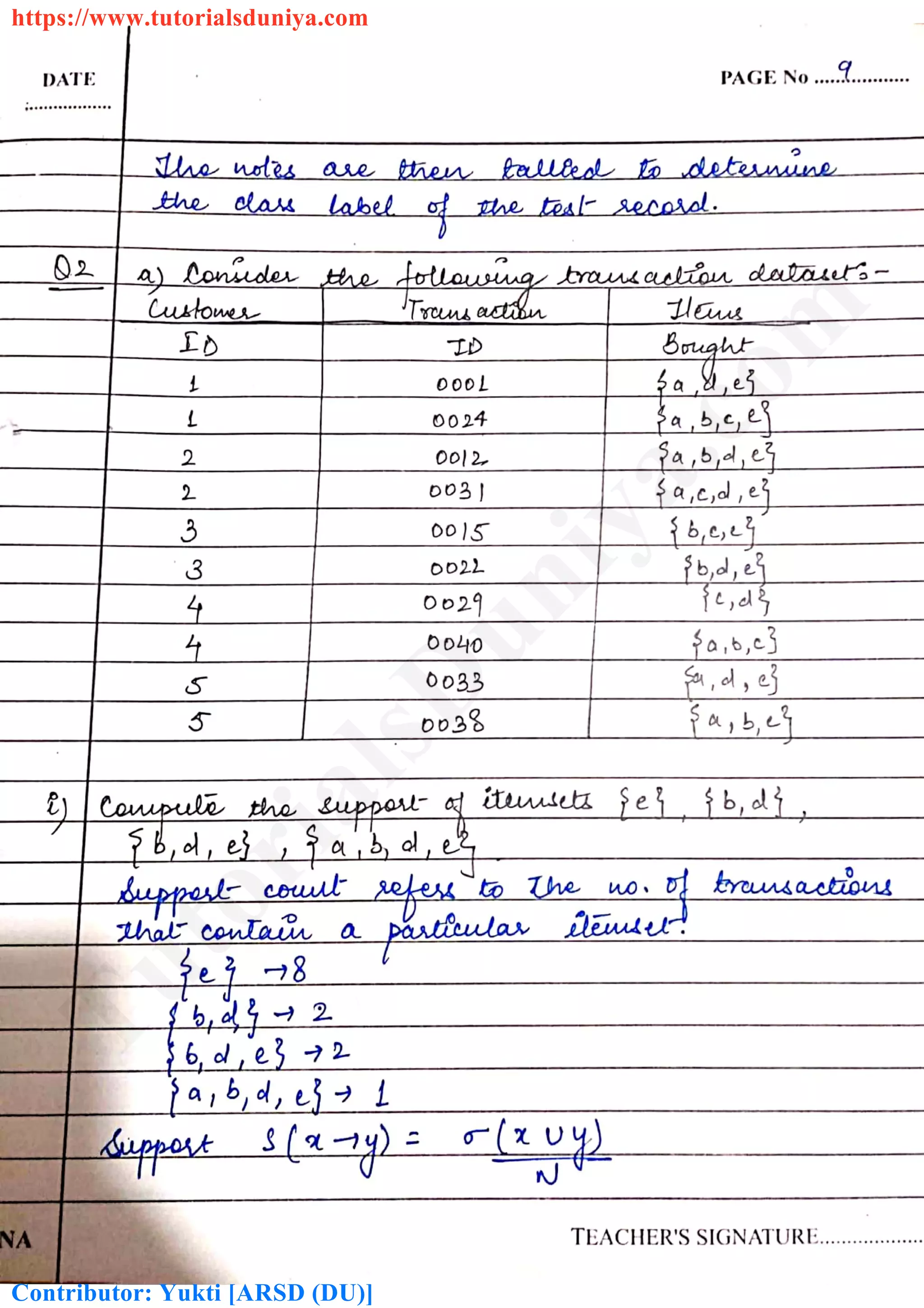 [Solutions] data mining question paper 2018 tutorialsduniya.com