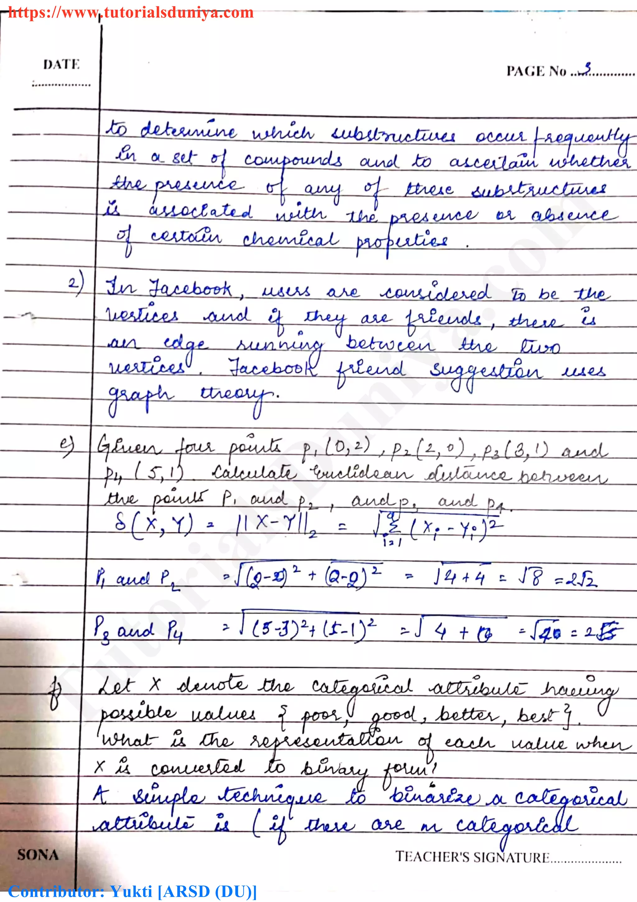 [Solutions] data mining question paper 2018 tutorialsduniya.com