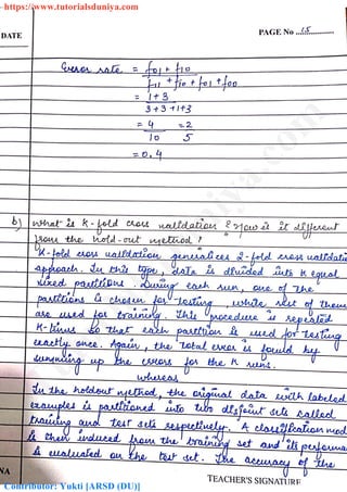 [Solutions] data mining question paper 2018 tutorialsduniya.com