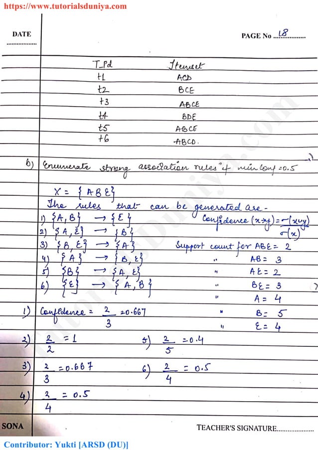 [Solutions] data mining question paper 2018 tutorialsduniya.com