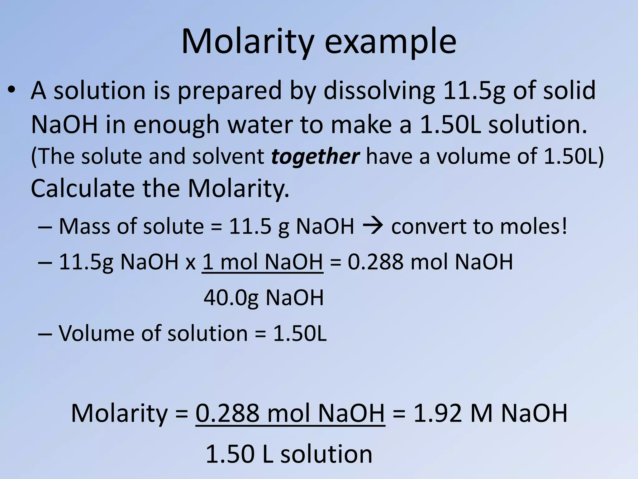 solutions d Concentration old.ppt