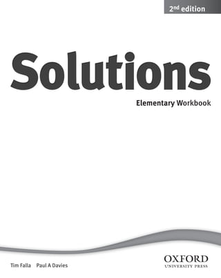 Solutions elementary workbook (1) | PDF