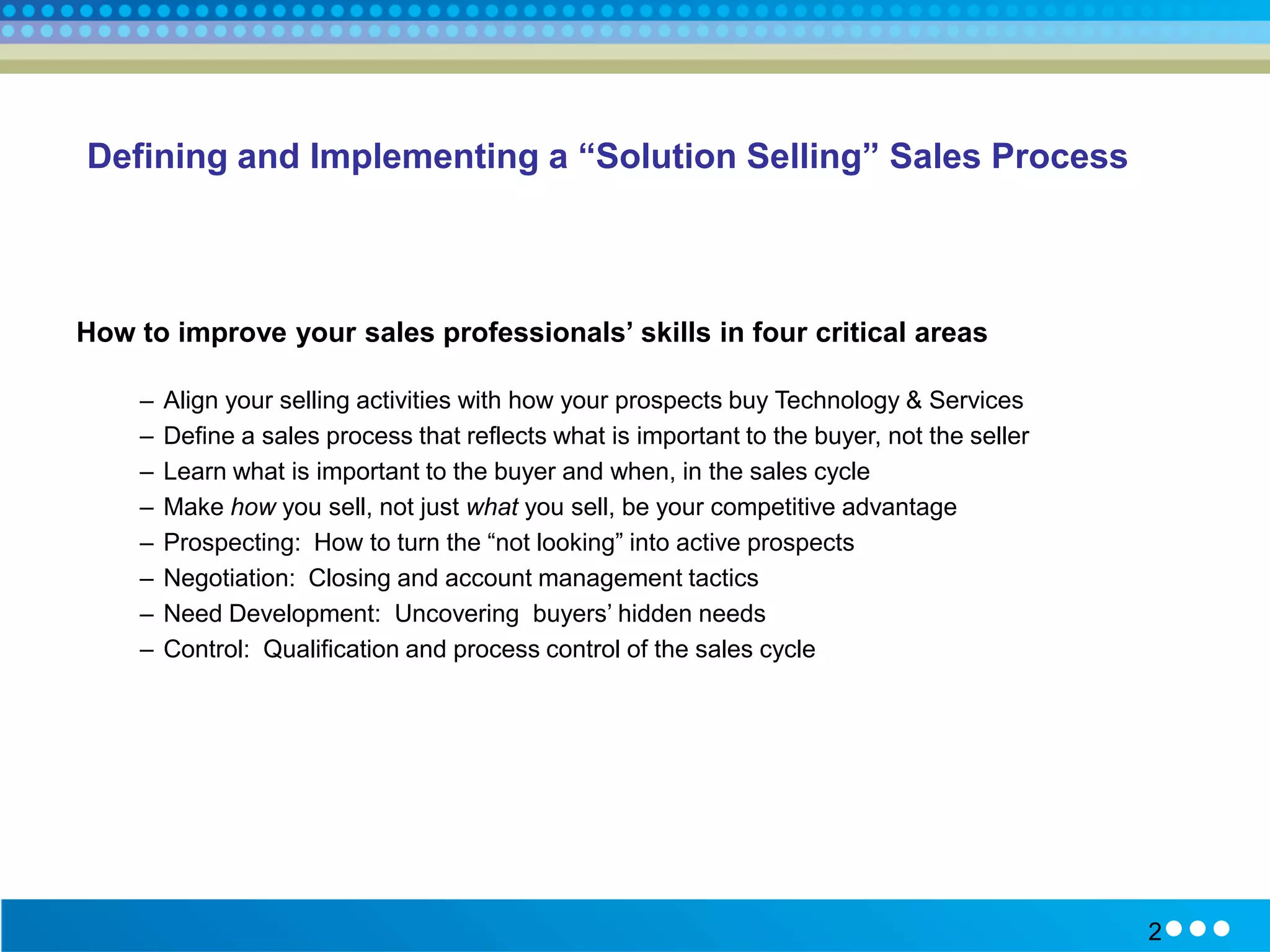 Solution Selling Methodology Training | PDF