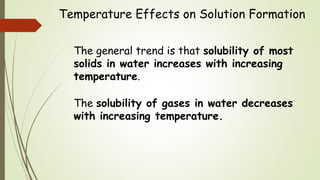 Factors Affecting Solution Formation II | PPTX
