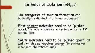 Factors Affecting Solution Formation II | PPTX