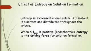 Factors Affecting Solution Formation II | PPTX