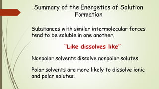 Factors Affecting Solution Formation II | PPT