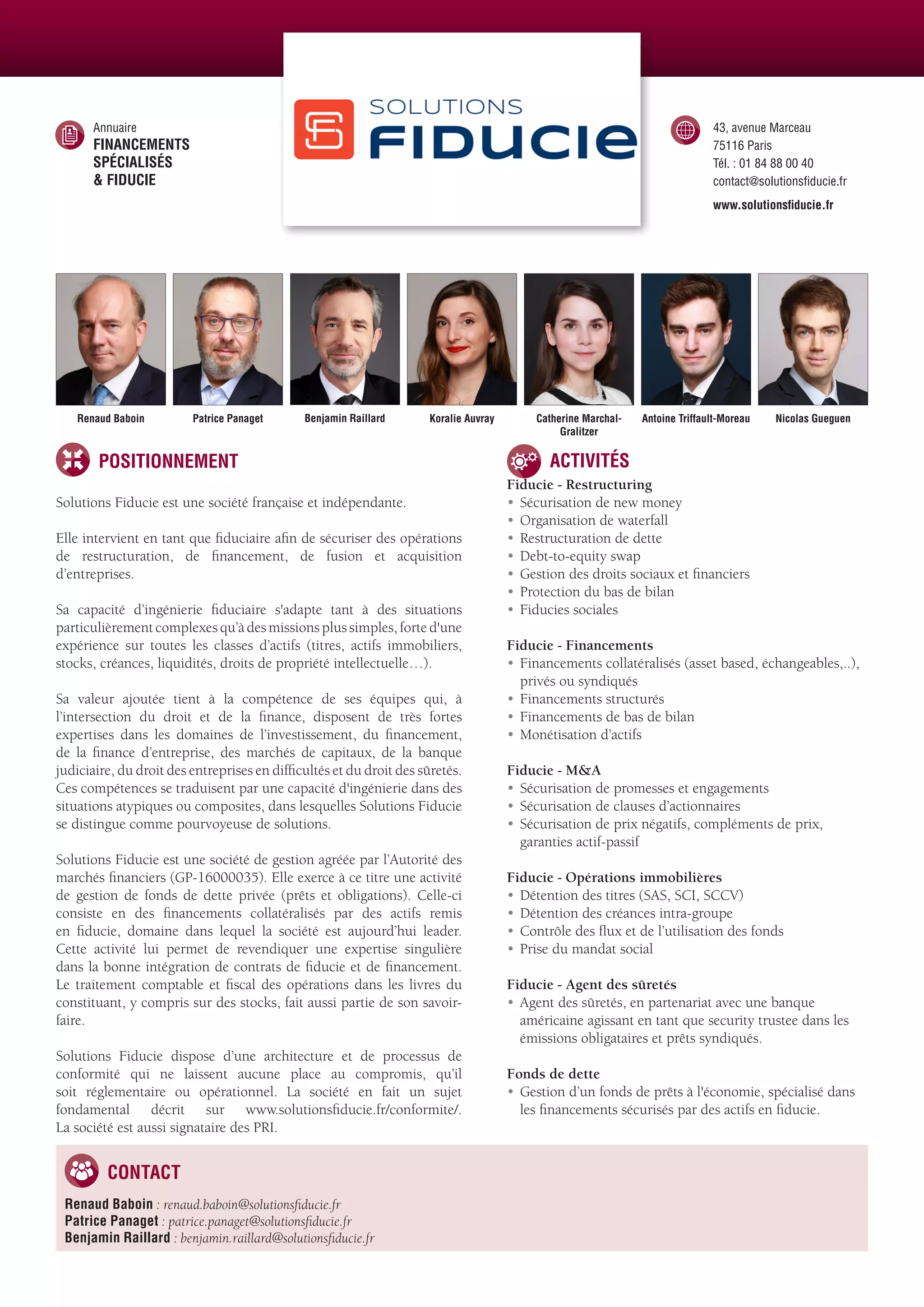 Solutions Fiducie Ranking Decideurs 2019 | PDF