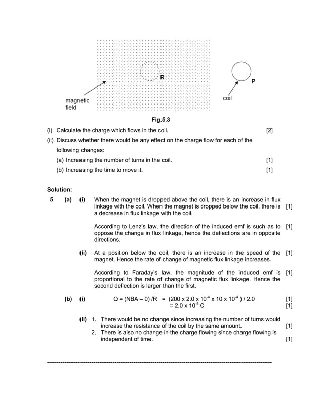 Solutions for electromagnetic induction | PDF | Physics | Science