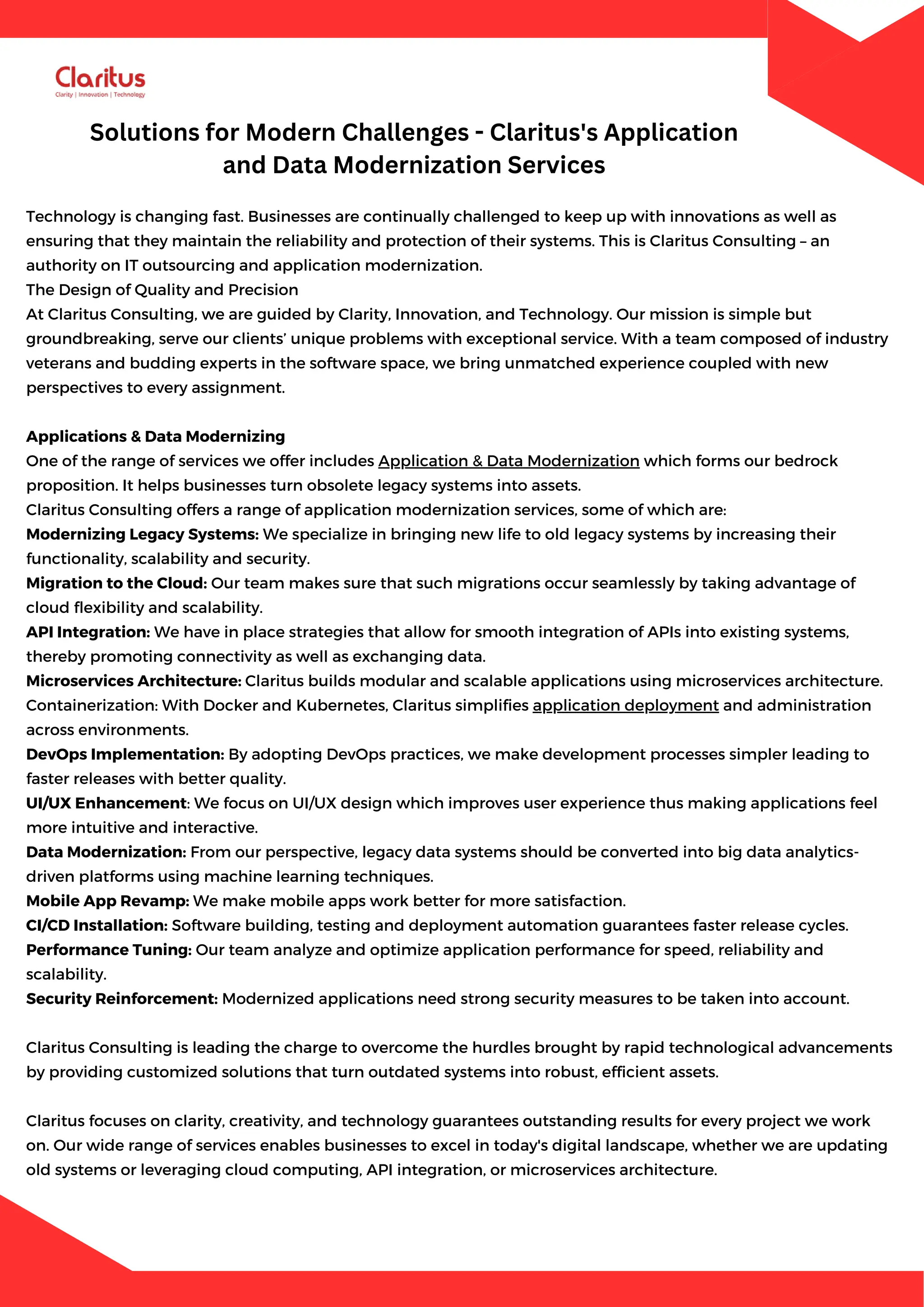 Solutions for Modern Challenges - Claritus's Application and Data Modernization Services.pdf