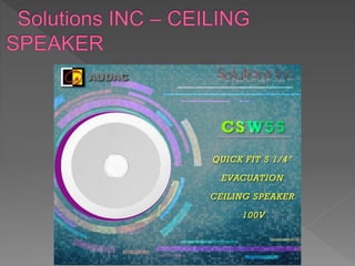 Solutions inc(speakers) | PPT
