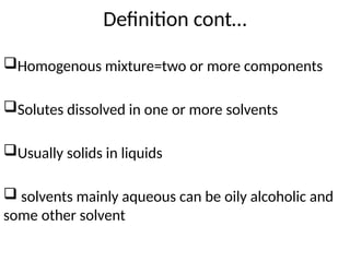 Solutions in pharmaceutics DIPLOMA .pptx