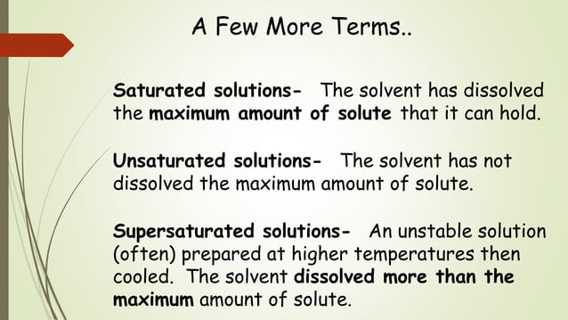 Chem 2 - Introduction to Solutions I | PPTX | Chemistry | Science