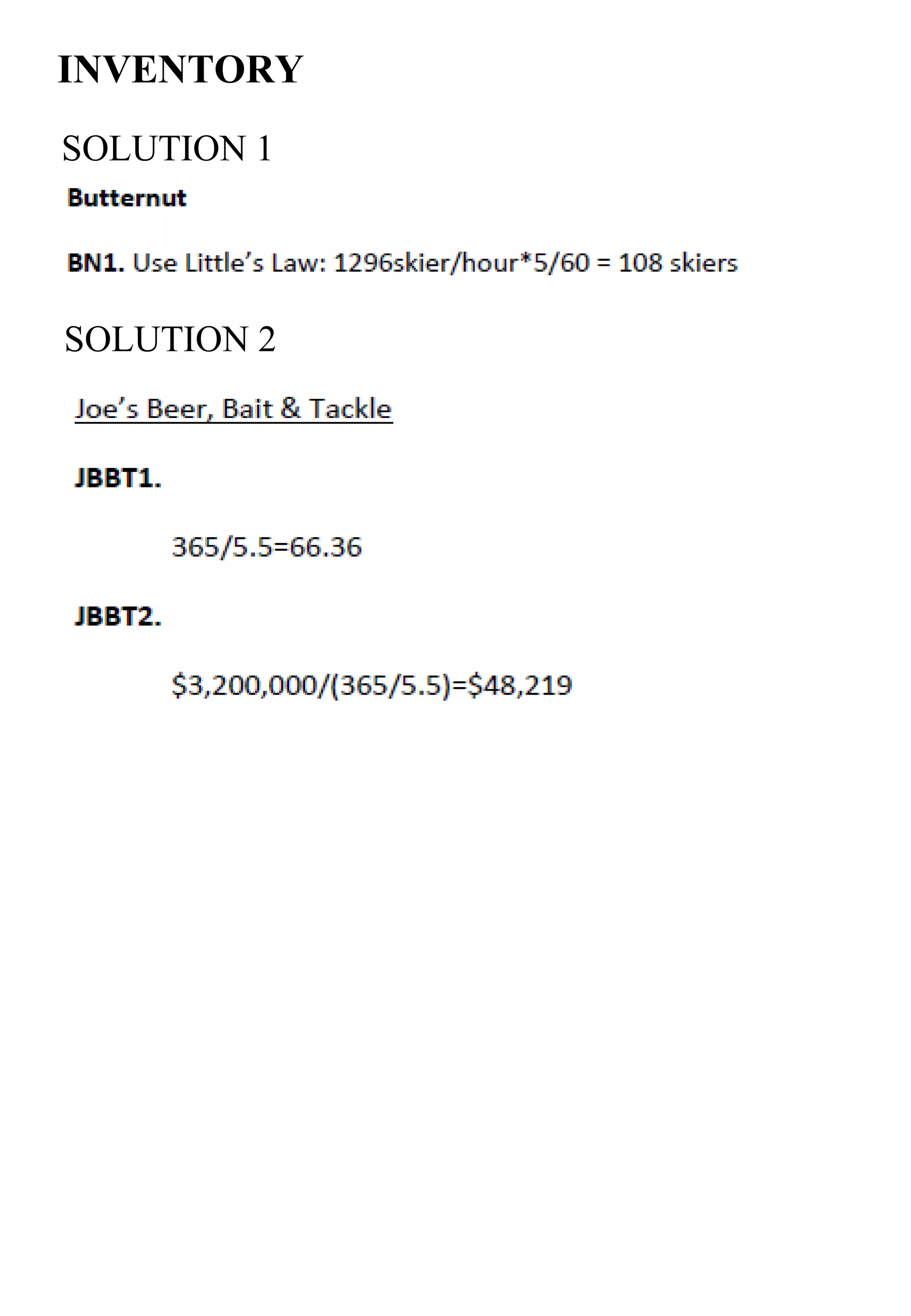 Solutions INVENTORY | PPT