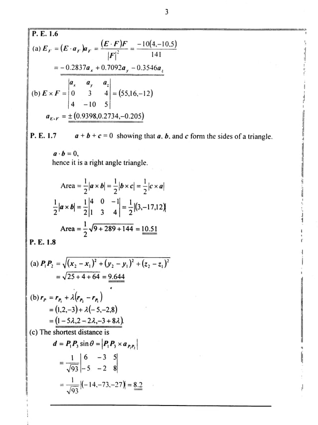 [Solutions manual] elements of electromagnetics BY sadiku - 3rd