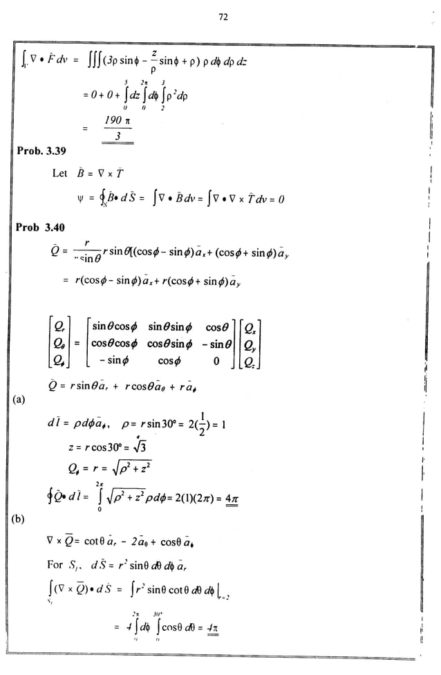[Solutions manual] elements of electromagnetics BY sadiku - 3rd