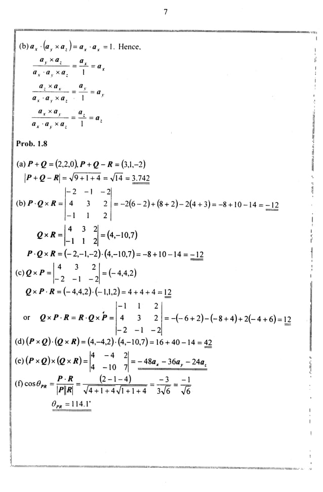 [Solutions manual] elements of electromagnetics BY sadiku - 3rd