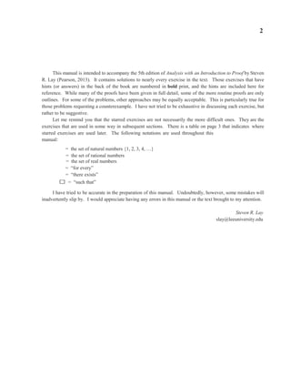 Solutions manual for analysis with an introduction to proof 5th edition ...