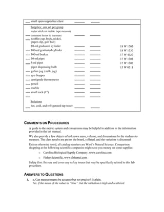 Solutions Manual for Biology Laboratory Manual 11th Edition by Vodopich ...