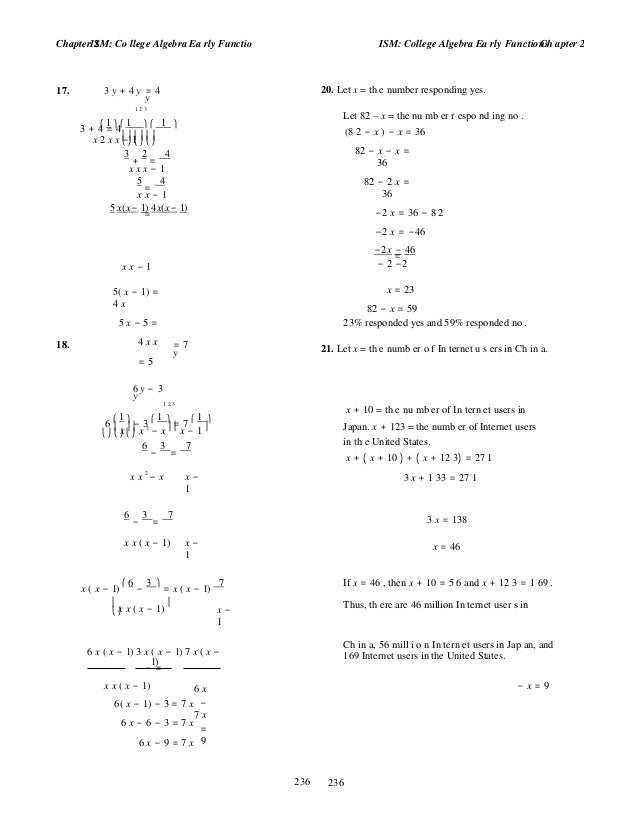 Solutions manual for college algebra an early functions approach 1st