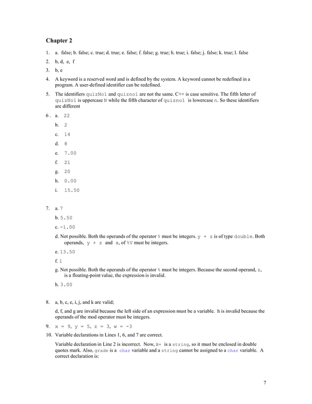 Solutions manual for c++ programming from problem analysis to program ...