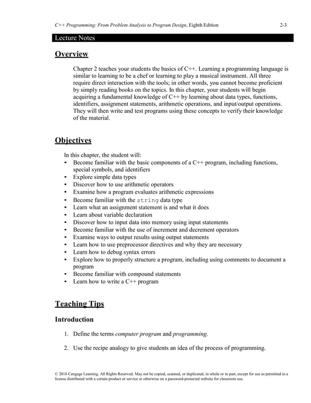 Solutions manual for c++ programming from problem analysis to program design 8th edition by ...