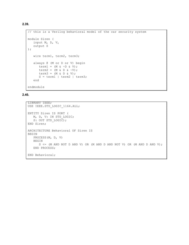 Solutions manual for digital logic and microprocessor design with ...