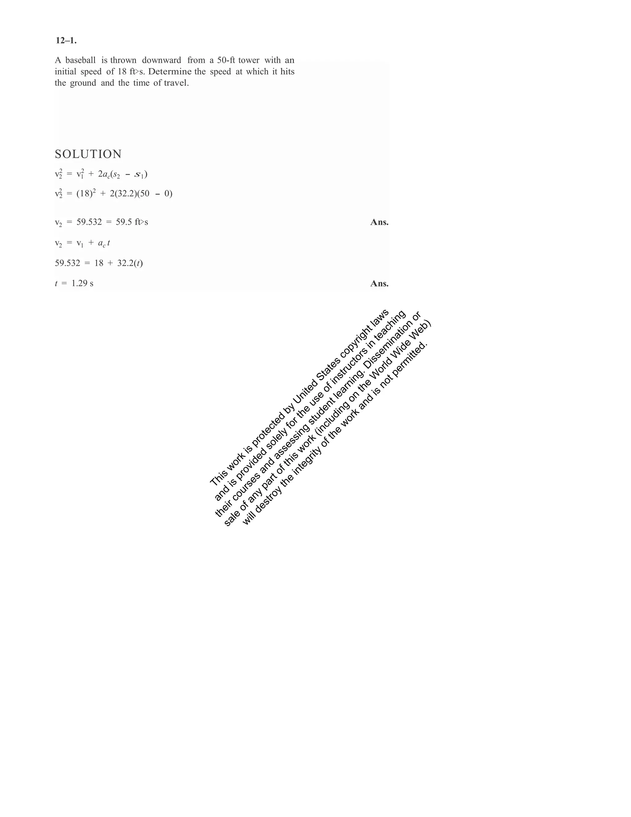 Solutions manual for engineering mechanics dynamics 13th edition by hibbeler | PDF