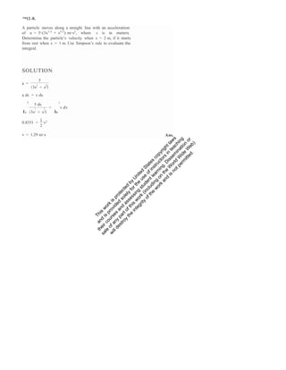 Solutions manual for engineering mechanics dynamics 13th edition by hibbeler | PDF