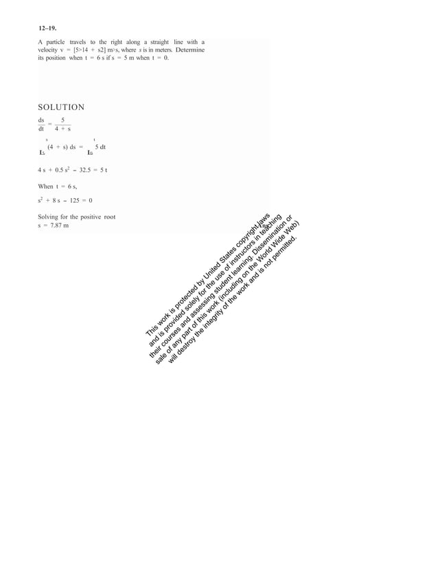 Solutions manual for engineering mechanics dynamics 13th edition by hibbeler | PDF