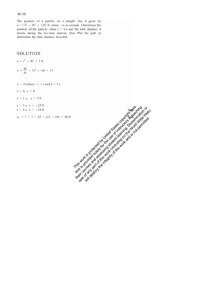 Solutions manual for engineering mechanics dynamics 13th edition by hibbeler | PDF