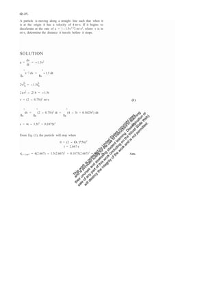 Solutions manual for engineering mechanics dynamics 13th edition by hibbeler | PDF