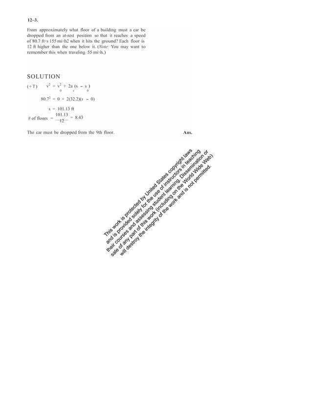 Solutions manual for engineering mechanics dynamics 13th edition by ...