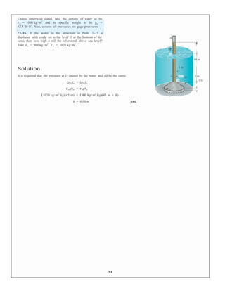 Solutions manual for fluid mechanics 1st edition by hibbeler ibsn ...