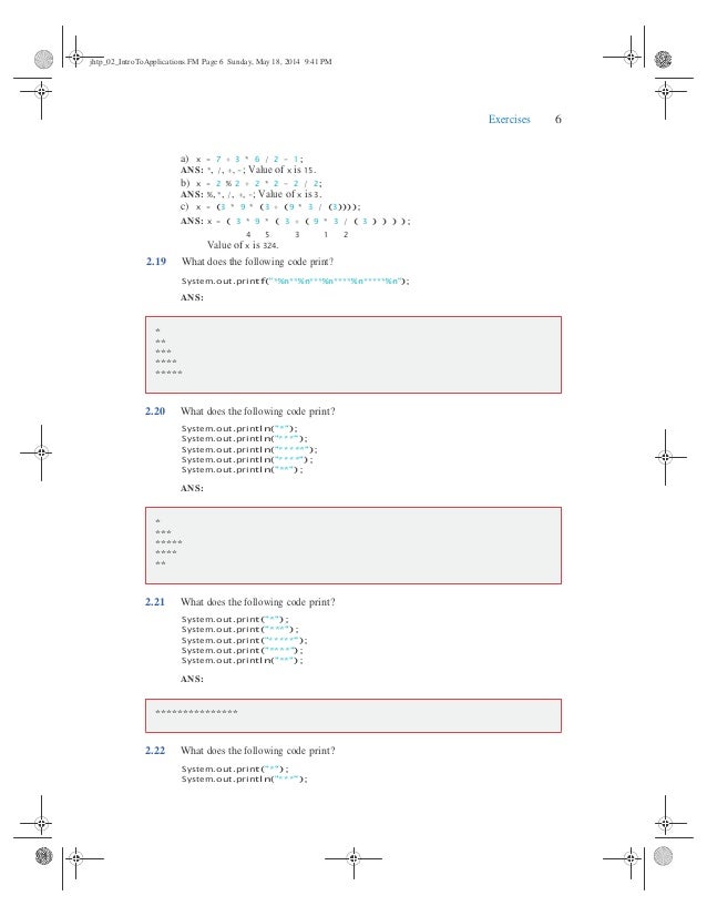Solutions Manual For Java How To Program Early Objects
