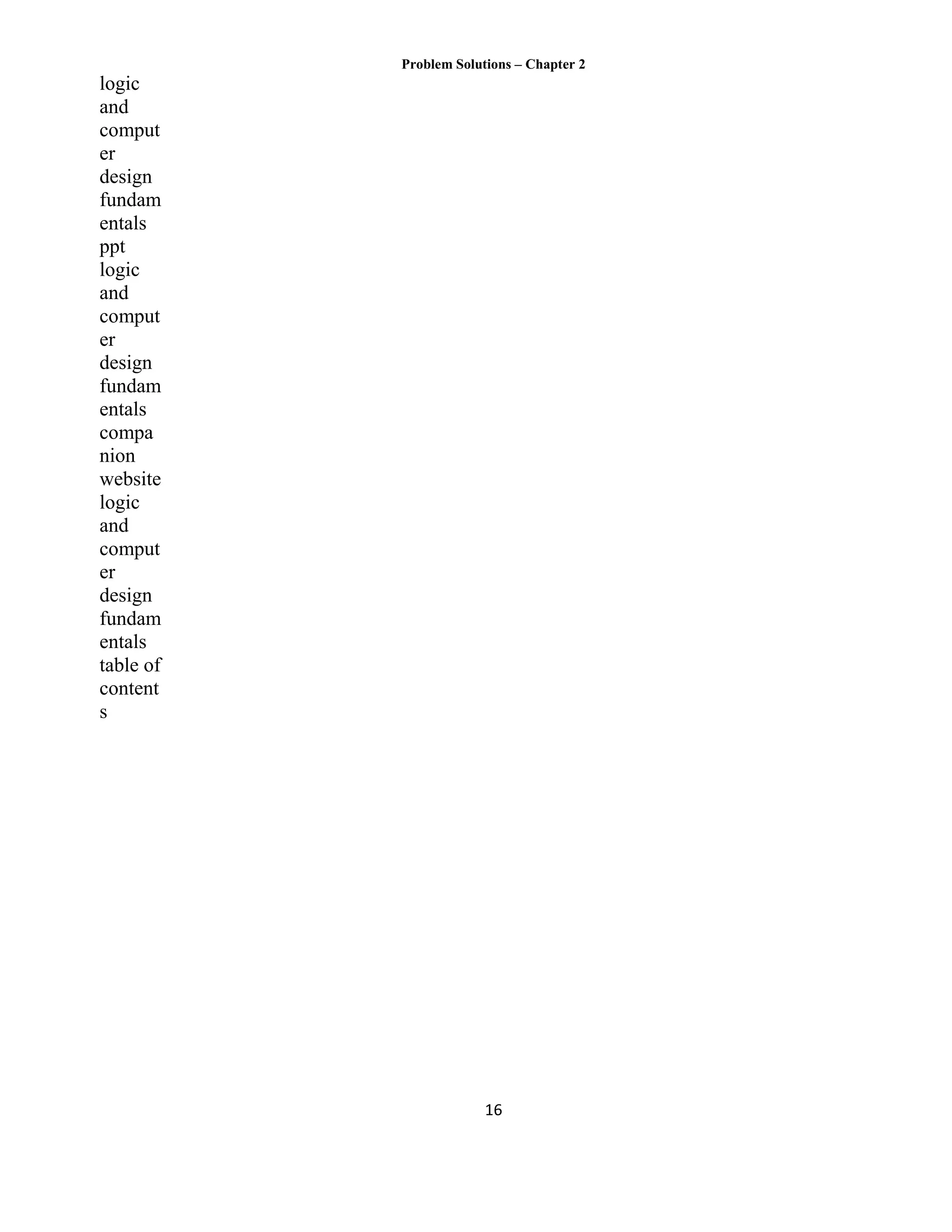 Solutions manual for logic and computer design fundamentals 5th edition ...