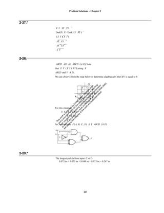 Solutions manual for logic and computer design fundamentals 5th edition ...