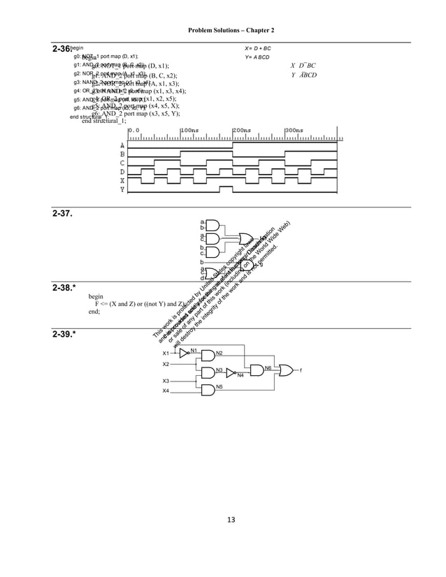 Solutions manual for logic and computer design fundamentals 5th edition ...