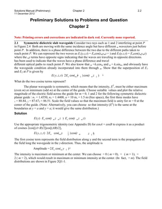 Solutions manual for optoelectronics and photonics principles and ...