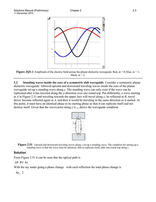 Solutions manual for optoelectronics and photonics principles and practices 2nd edition by kasap ...