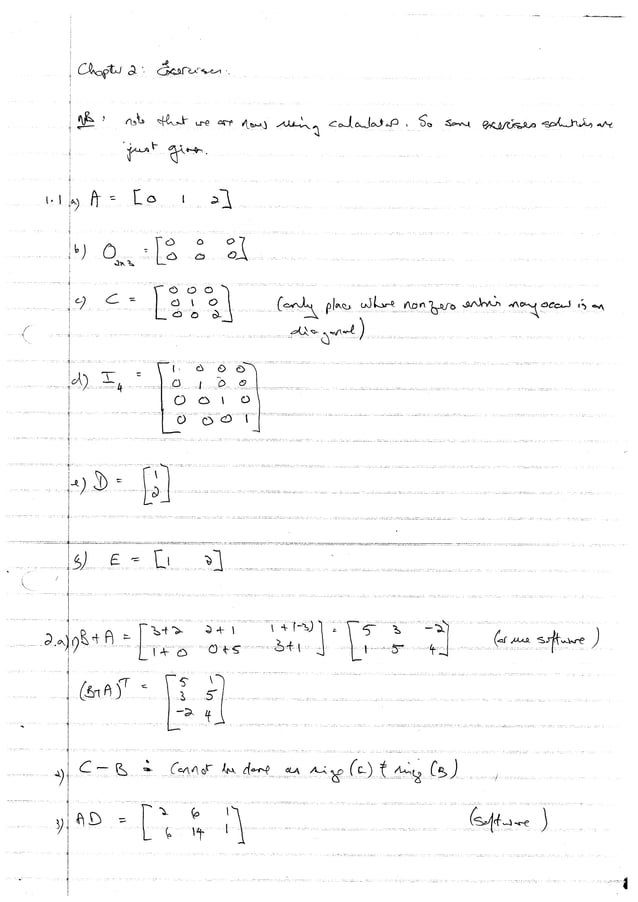 Solutions Matrices.pdf for engineering mathematics | PDF