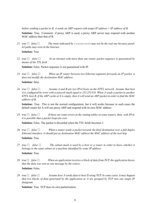 Exercises TCP/IP Networking With Solutions | PDF