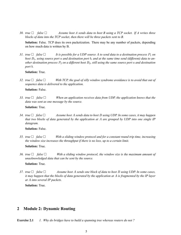 Exercises TCP/IP Networking With Solutions | PDF